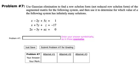 Solved Blem 7 Use Gaussian Elimination To Find A Row