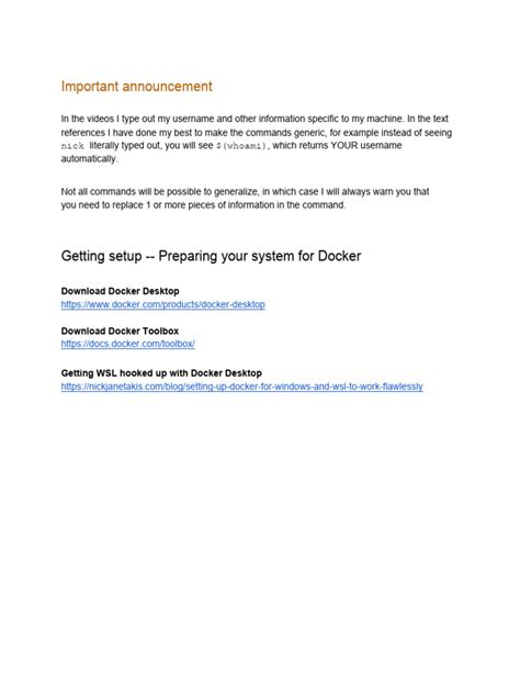 Section 2 Preparing Your System For Docker Pdf
