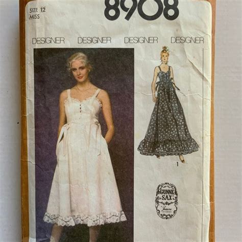 Tracing COPY Of Vintage Simplicity 8908 Gunne Sax Sewing Etsy