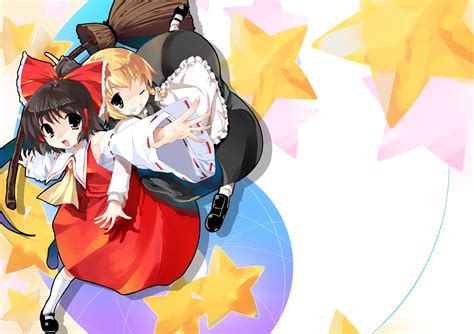 Hakurei Reimu And Kirisame Marisa Touhou Drawn By Takatsuki Tsukasa Danbooru