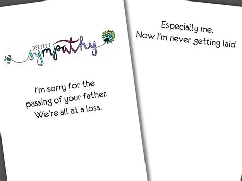 Funny Sympathy Card Lost Father Etsy