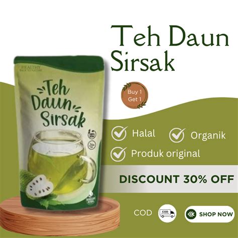 Jual Teh Herbal Daun Sirsak Original 100 Murni Daun Sirsak Segar