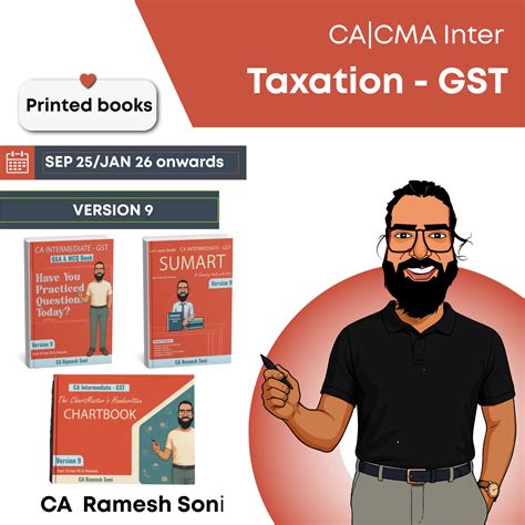 ca inter gst books version 9 for sep25 jan26 onwards ca ramesh soni