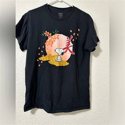 Peanuts Shirts Cherry Blossom Snoopy Graphic Tshirt Medium Poshmark