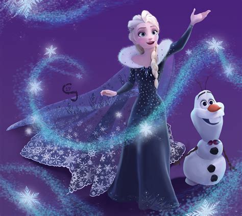 Elsa And Olaf By Djeffers123 On Deviantart