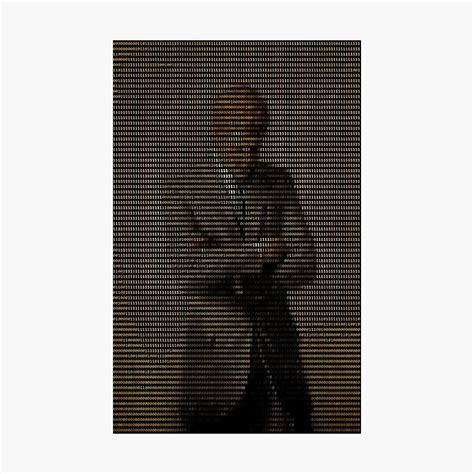 binary ascii code john f kennedy portrait 101010 photographic print