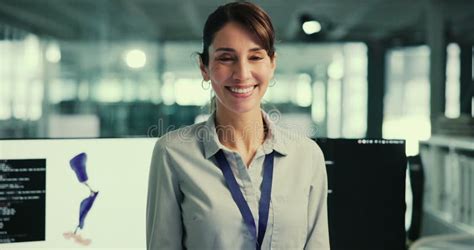 Woman Laboratory And Science For Prosthetic Design Smile And Face By Computer For Model