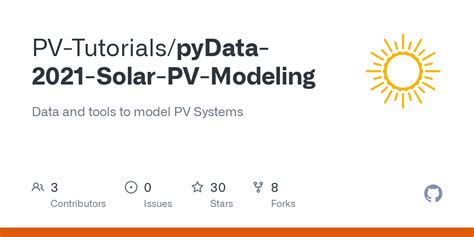 Github Pv Tutorialspydata 2021 Solar Pv Modeling Data And Tools To