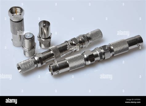 A Set Of Coaxial Connectors Stock Photo Alamy
