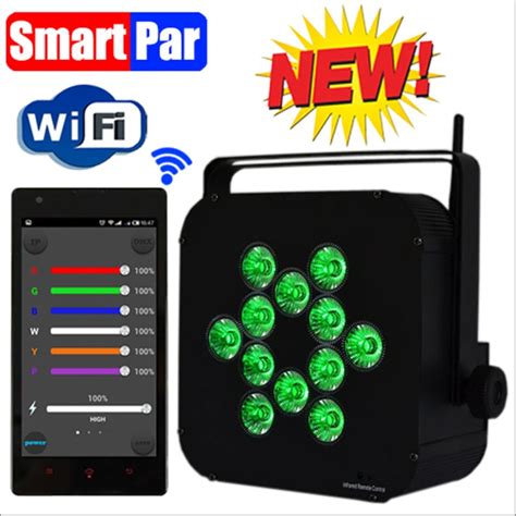 RGBWA UV 6IN1 WiFi Smart Par Battery DMX Wireless Led Uplighting