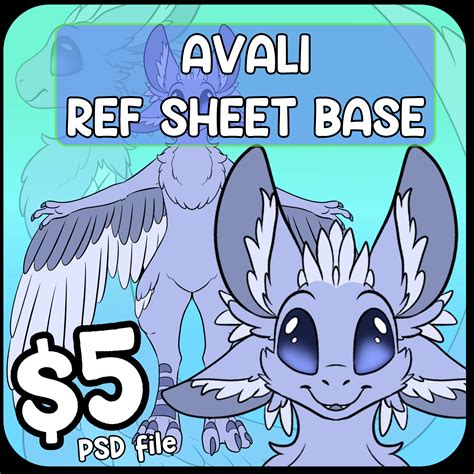 [base] Avali Ref Sheet — Art By Neffertity