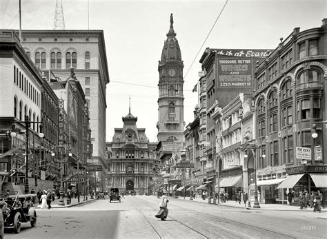 Market Street In Philadelphia 1910 Philadelphia City Hall Shorpy