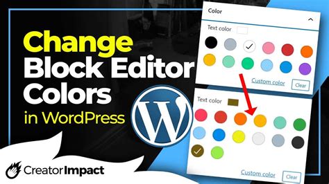 How To Change Default Colors In The Block Editor For Wordpress