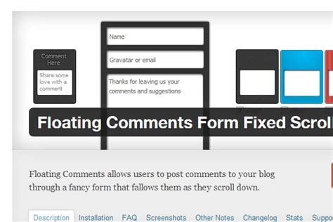 Fixed Floating Comments Form Bypeople