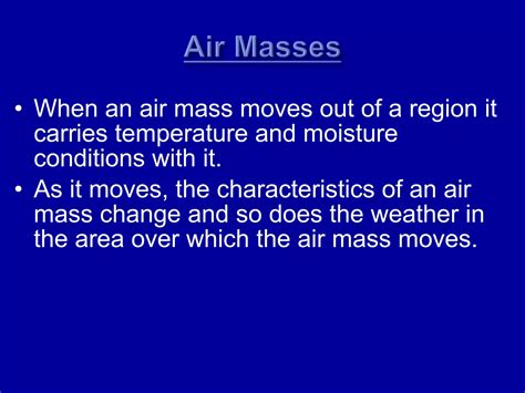 Air Masses And Fronts Ppt