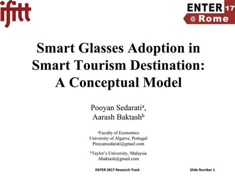Smart Glasses Adoption In Smart Tourism Destination A Conceptual Model