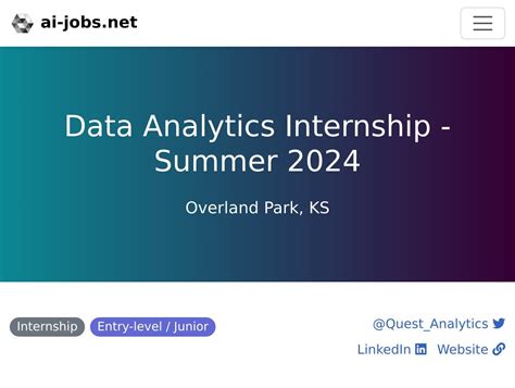 Hiring Internship Data Analytics Internship Summer 2024 In