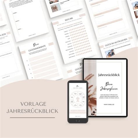 Jahresrückblick Workbook perfekte Vorlage für Deinen ganz