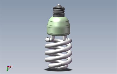 节能灯 Solidworks 2012 模型图纸免费下载 懒石网