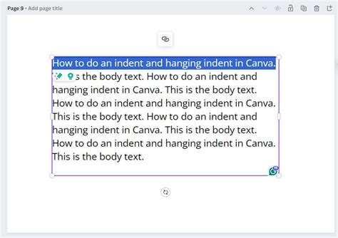 How To Do Hanging Indent On Canva Canva Docs