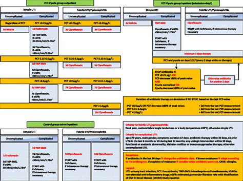 Algorithm For Procalcitonin Pct And Pyuria Guided Therapy Tmp Smx