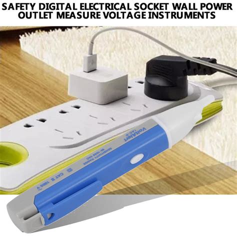 Safety Digital Electrical Socket Wall Power Outlet Measure Voltage