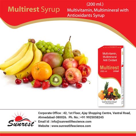 Multirest Syrup 200 Ml Sunrest Lifescience Pvt Ltd