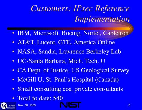Ppt Implementing And Testing Ipsec Nists Contributions Powerpoint