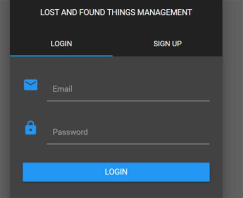 Lost And Found Thing Management In Php Css Javascript And Mysql