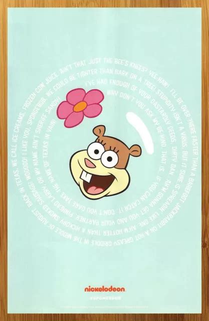 2019 Spongebob Squarepants Print Adposter Nickelodeon Sandy Cheeks Tv