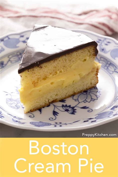 Boston Cream Pie Preppy Kitchen