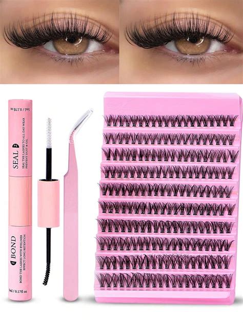 Diy Eyelash Extension Kit 200pcs Individual Lashes Cluster D Curl 8