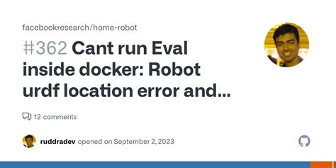 Cant Run Eval Inside Docker Robot Urdf Location Error And Keyerror
