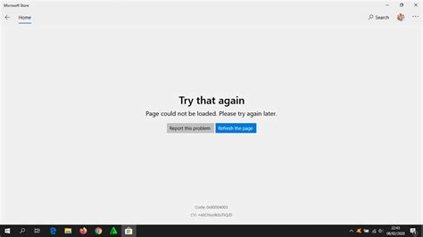 I Cant Load Any Page Except Home Page In Microsoft Store App