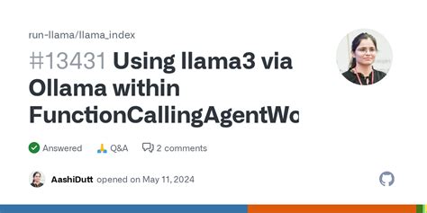 Using Llama3 Via Ollama Within Functioncallingagentworker · Run Llama
