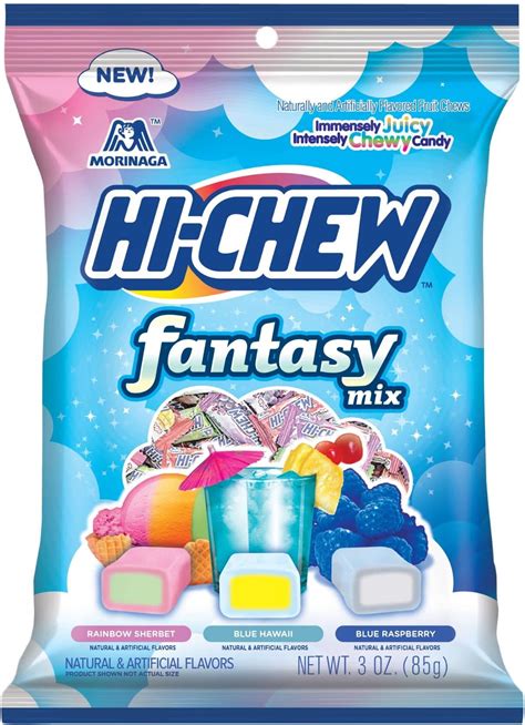 Hi Chew Fantasy Mix 6 Bags 3oz Each Rainbow Sherbet Blue Hawaii Blue Raspberry