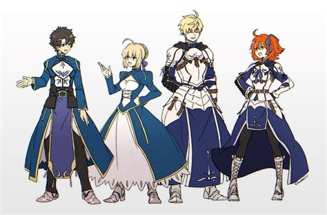 Artoria Pendragon Saber Fujimaru Ritsuka Fujimaru Ritsuka And