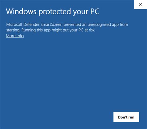 Windows Binary Blocked By Microsoft Defender Smartscreen · Issue 1754