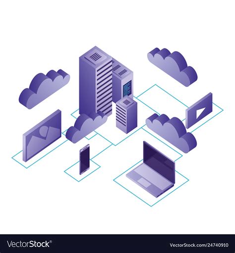 Data Center Icon Vector