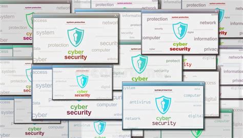 Cyber Security Symbol Pop Up Windows Stock Illustration Illustration
