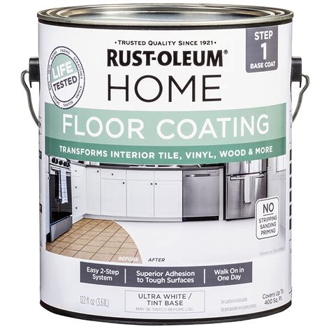 Rust Oleum Floor Coating Ultra White Tint Base Gal RU