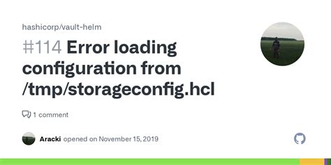 Error Loading Configuration From Tmp Storageconfig Hcl Issue 114