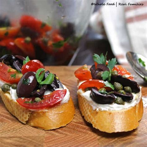 Olive Bruschetta With Whipped Goat Cheese My Nourished Home