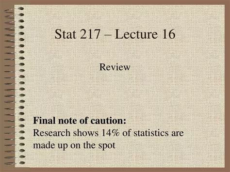 ppt stat 217 lecture 16 powerpoint presentation free download id