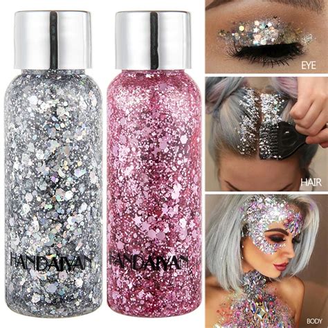 Holographic Body Glitter Festival Makeup Glitter Gel Face Hair Lip
