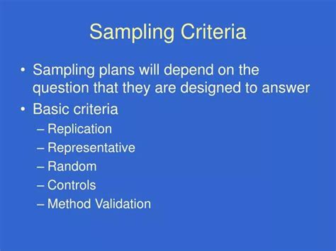 Ppt Sampling Criteria Powerpoint Presentation Free Download Id 1453839