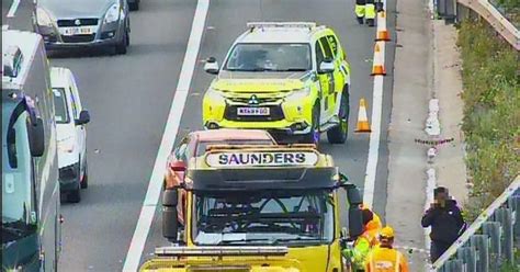 Bristol M4 Traffic Live As Lane Closed After Two Car Crash In Rush Hour