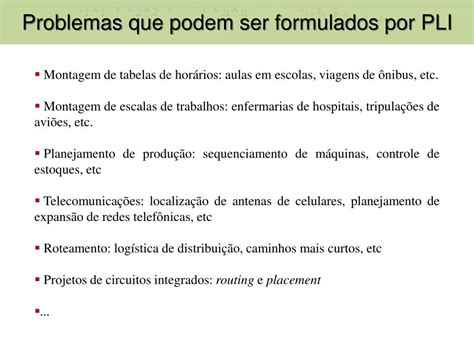Ppt Aula 02 Programação Linear Inteira Introdução Powerpoint Presentation Id4600144