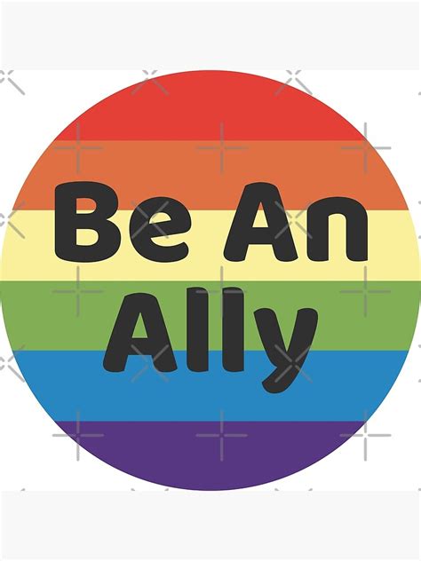 Be An Ally Lgbtq Pride Flag Lgbt Pride Month Rainbow Poster For Sale