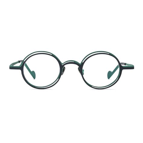 Shea Titanium Round Eyeglasses Prime Particle